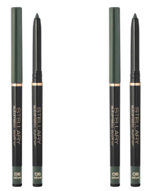 Автоматический карандаш для глаз Stellary Automatic eyeliner, тон 6 Olive, 0,28 г, 2 шт