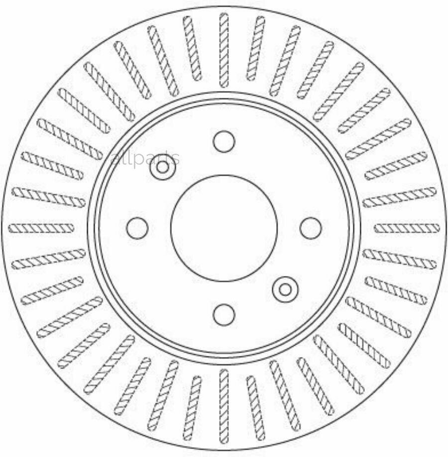 ZF RUSSIA DF6198 ZFR Диск тормозной передний для HYUNDAI SOLARIS/KIA RIO III /VENT D=256MM ZF RUSSIA DF6198 ZFR