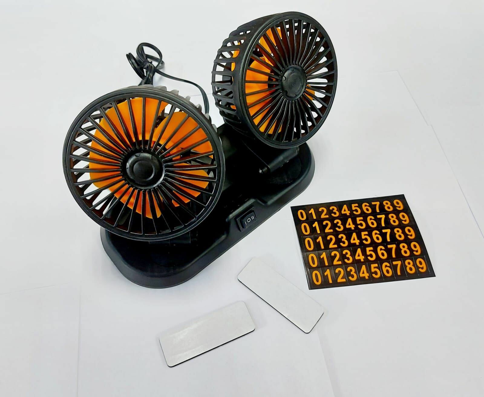 Вентилятор автомобильный двойной 2 скорости, 24 в с номером телефона