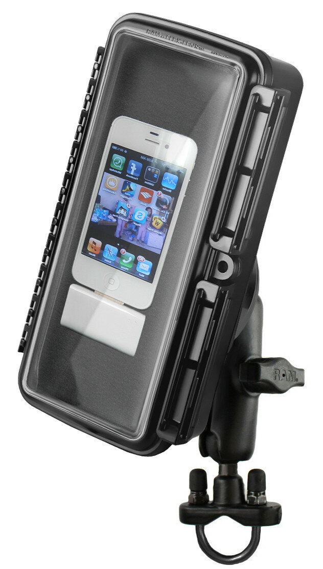 RAM-B-149Z-AQ1U мото крепление RAM аквабокс большой, муфта 95 мм На руль 12-28 мм