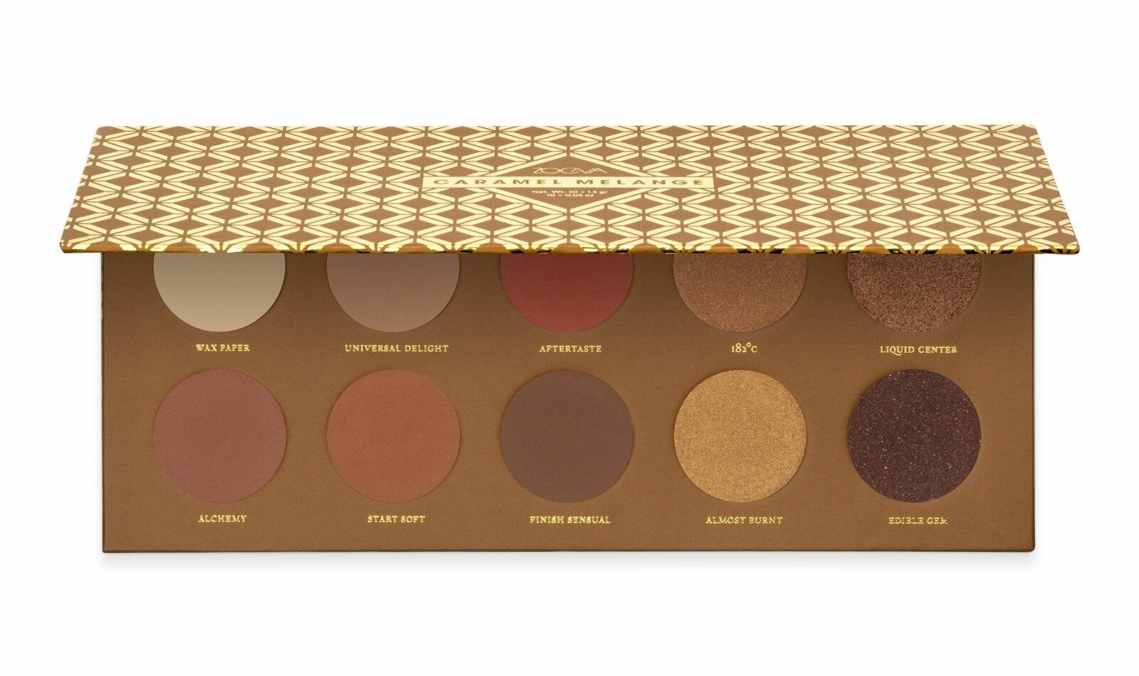 Палетка теней ZOEVA - Caramel Melange Eyeshadow Palette, 10 оттенков