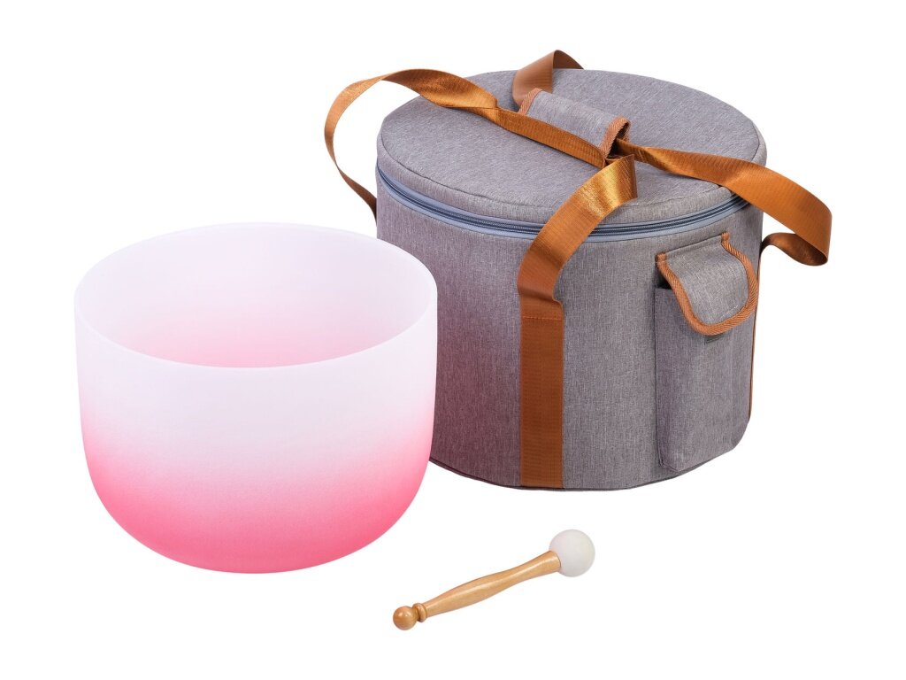 CFCS-12 Поющая чаша 12", хрусталь, розовая, в чехле, Arborea