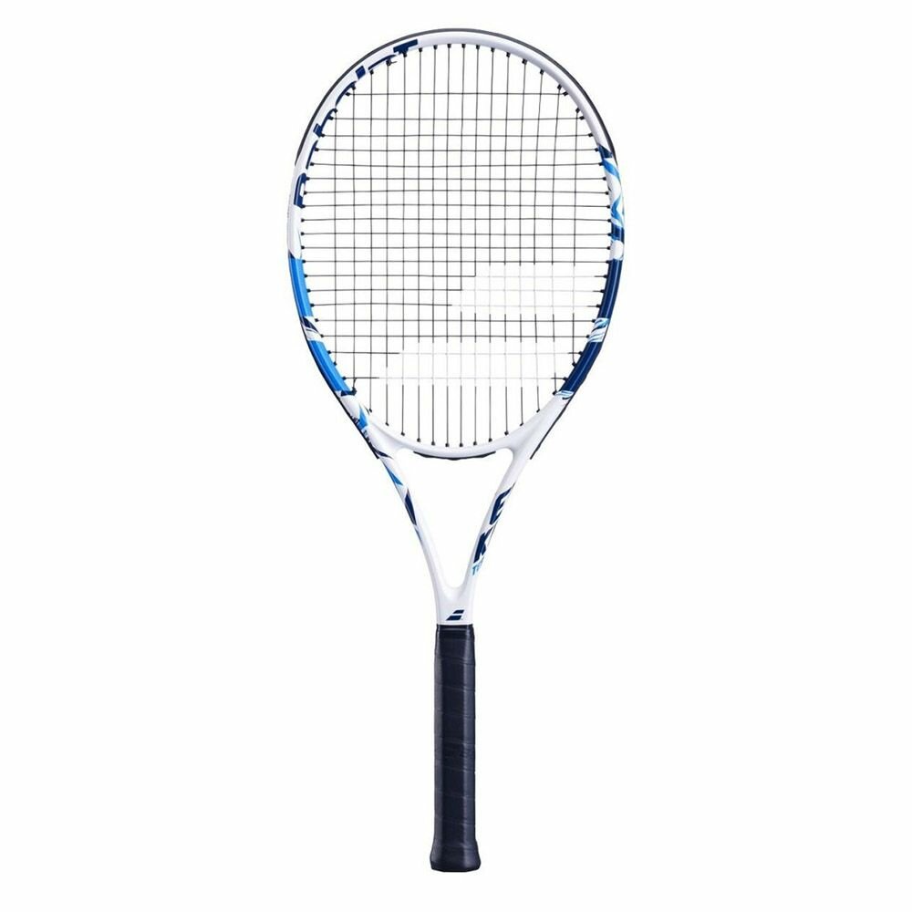 Ракетка для большого тенниса BABOLAT Evoke Team Gr3, 121245, для любит, графит, со струнами, бело-синий