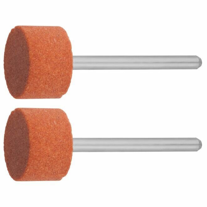 Круг абразивный шлифовальный на шпильке, ЗУБР P120 15.0 x 10.0 х 3.2 мм, L 45 мм, 2 шт.