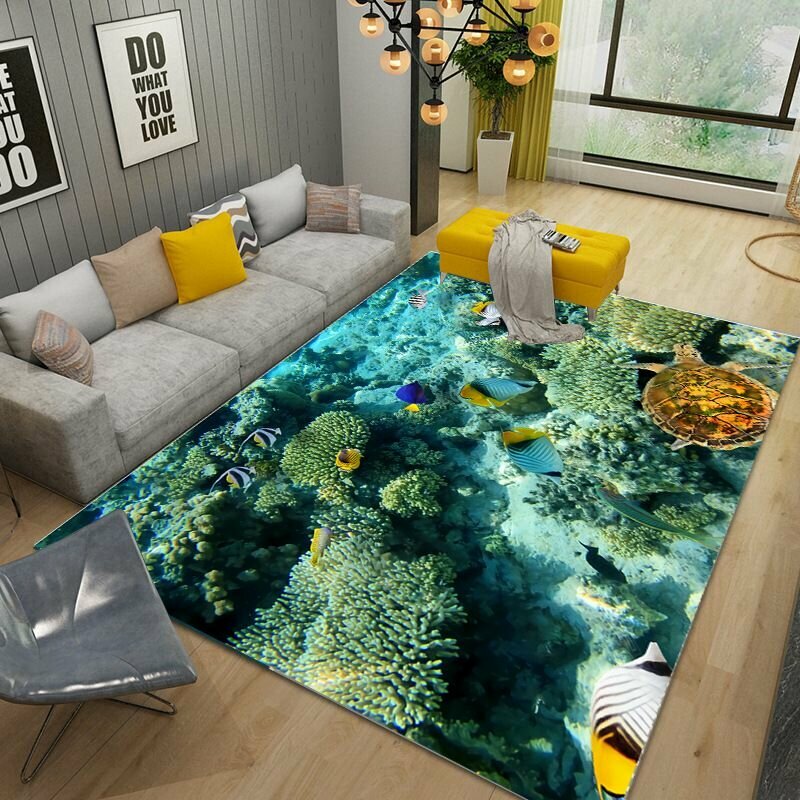 Ковер Китайские традиции "Изумрудный Океан", прямоугольный, 1,6x0.8 м, поп-арт