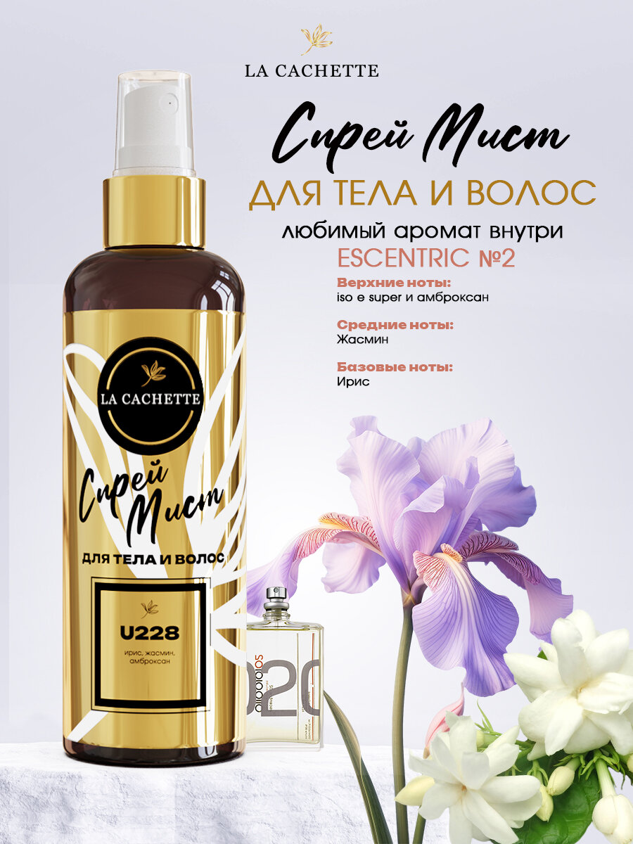 Спрей мист для тела и волос парфюмированный La Cachette U228 Escentric 02, 200 мл