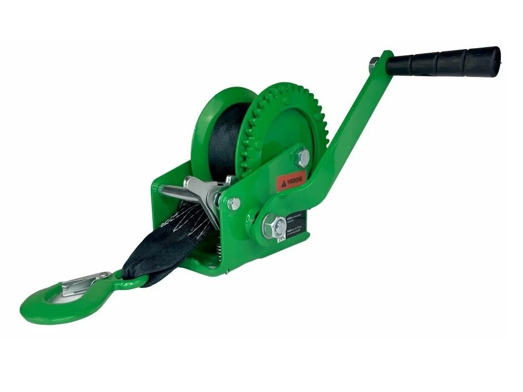 Лебедка ручная барабанная HITCH HW 700 (SZ073175) (г/п 700кг, лента 10м).
