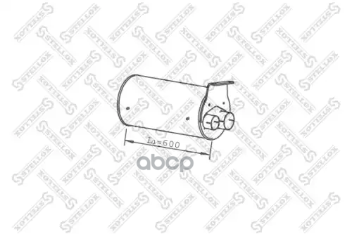 Резонатор (бочка) глушителя ! круглый вход и выход с одного торца MAN TGL/TGM Stellox арт. 8203092SX