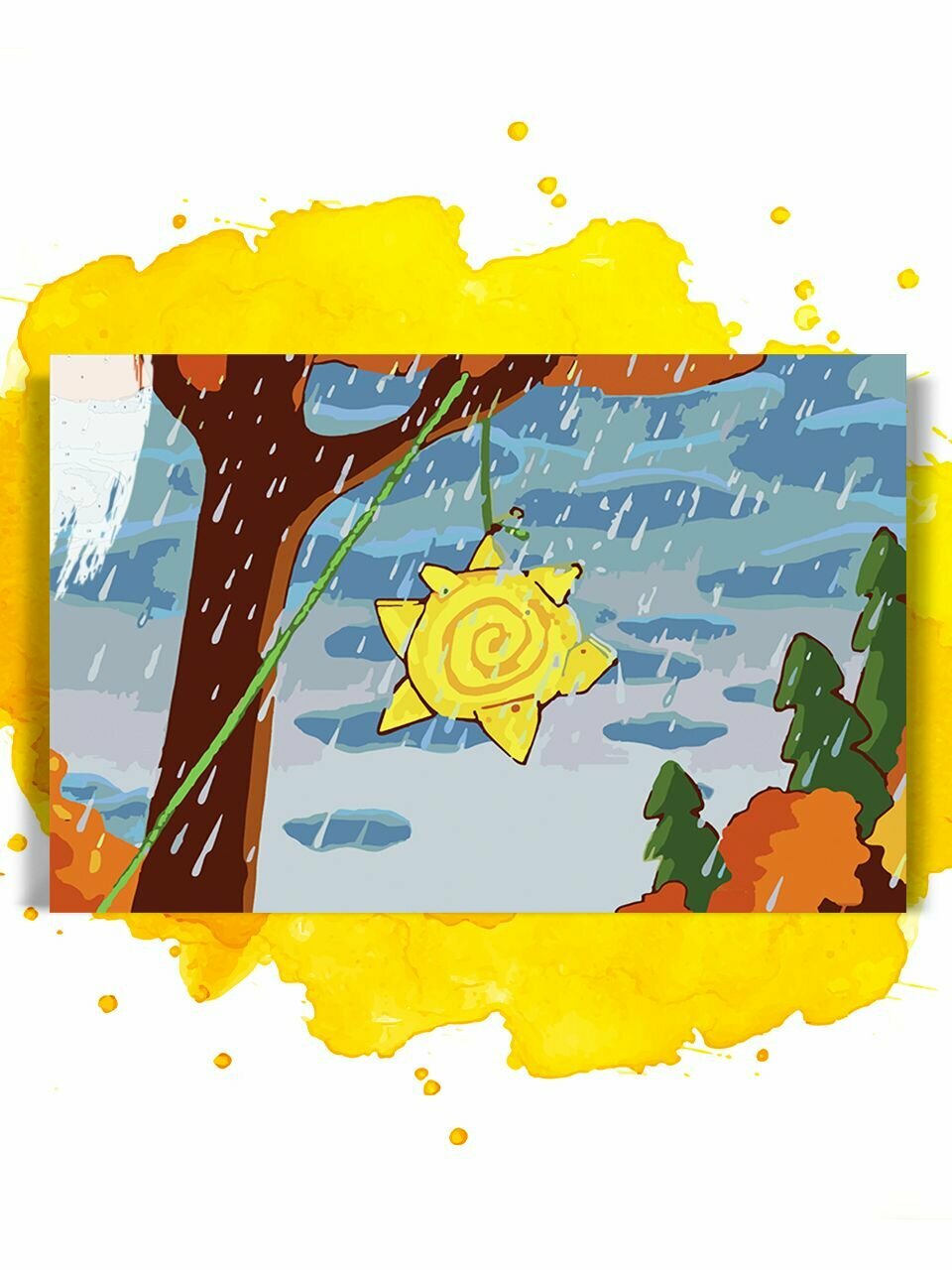 Картина по номерам на холсте Фанерное солнце, 40 х 60 см