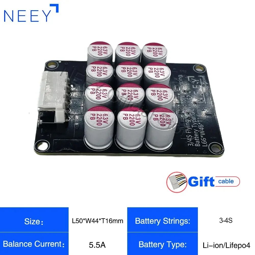 NEEY Активный балансир аккумулятора 5A Lifepo4/Li-ion/LTO 3-4S Li-ion Lifepo4