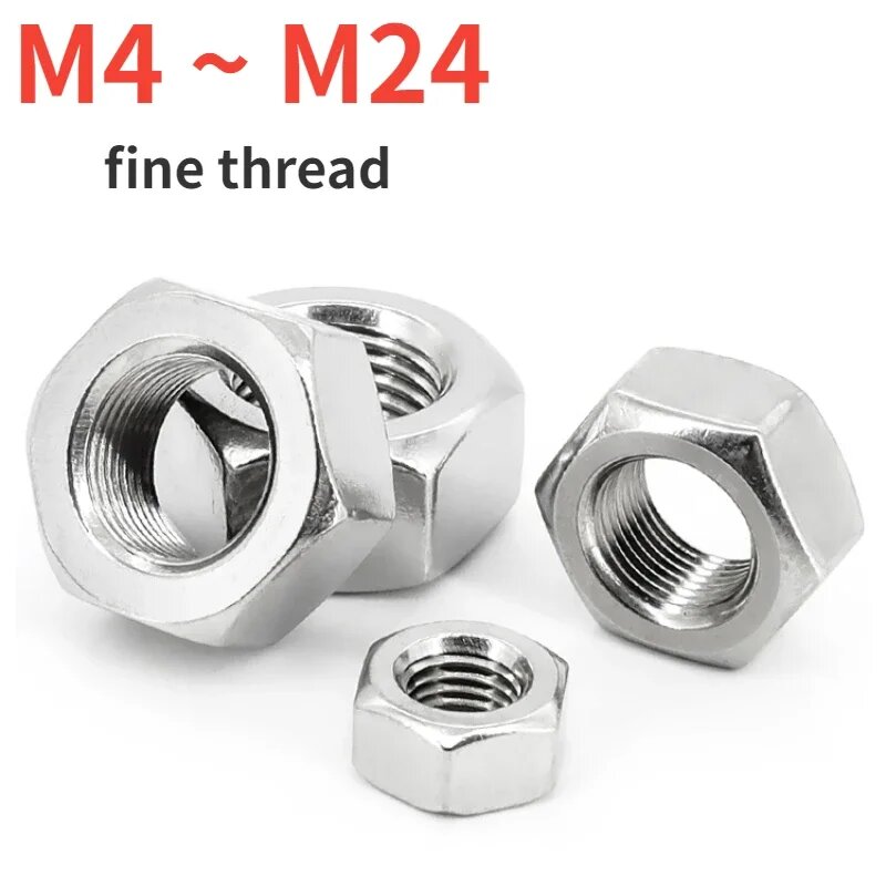 Шестигранные гайки из нержавеющей стали M4-M24 M12x1.5mm--1pcs