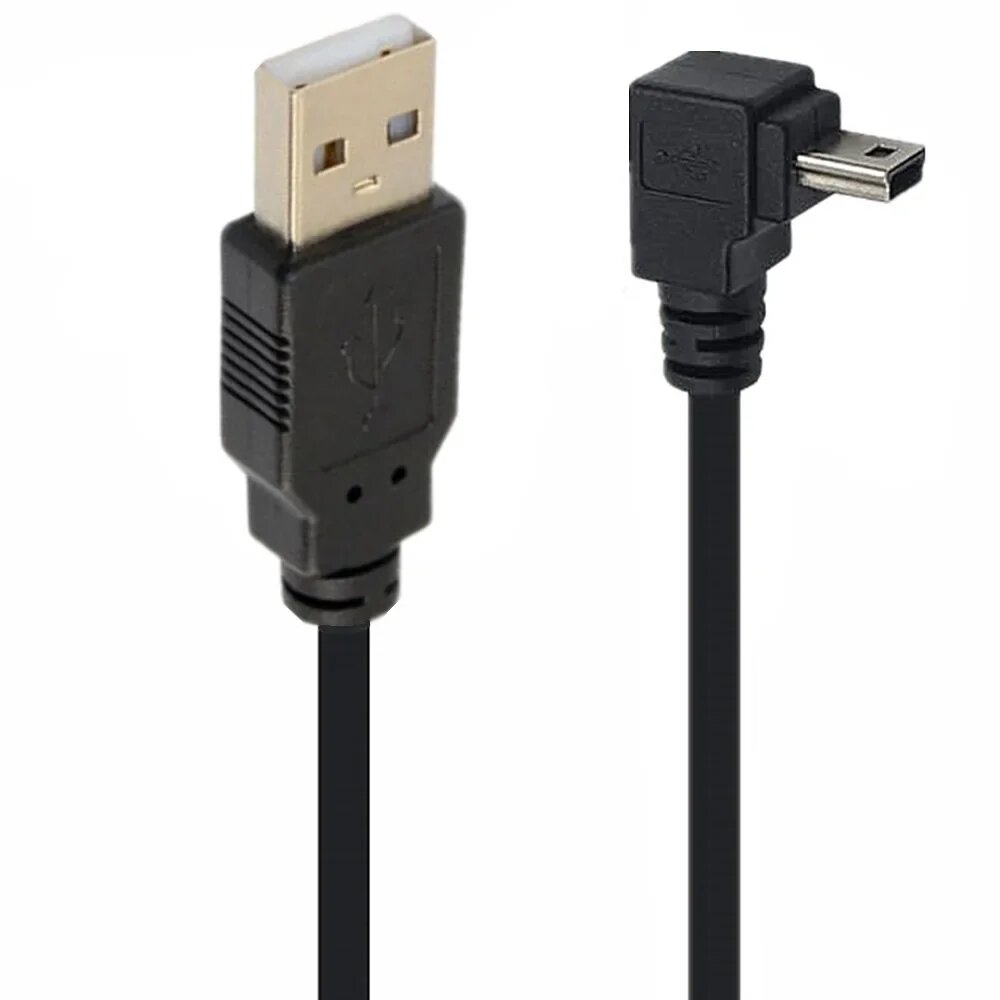Mini USB кабель для ТВ-приставок и умных устройств, черный, 0.25 м 3 м, Down
