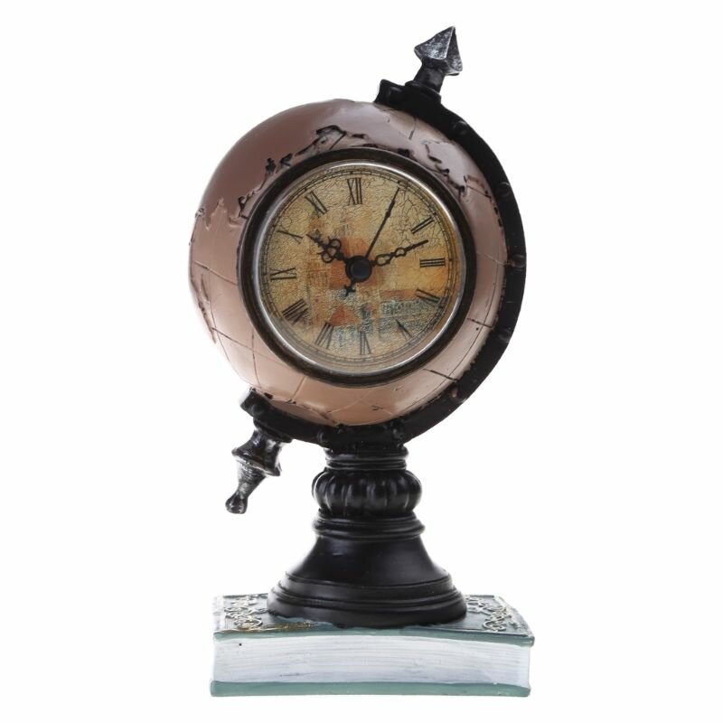 (1 шт.) Винтажный глобус с часами - Желтый