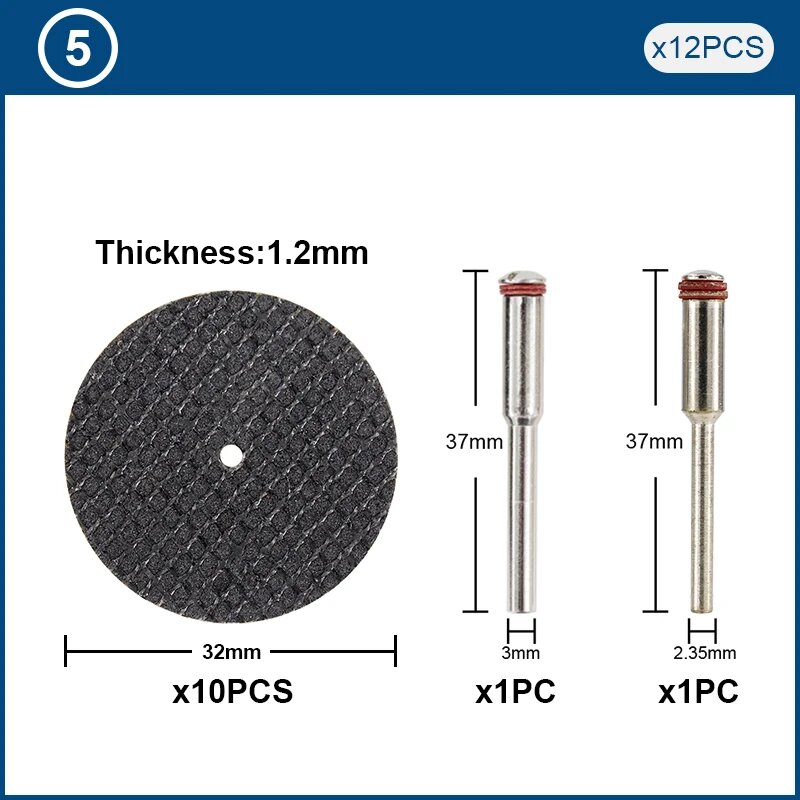 Набор шлифовальных инструментов XCAN для Dremel 12pcs Metal Disc