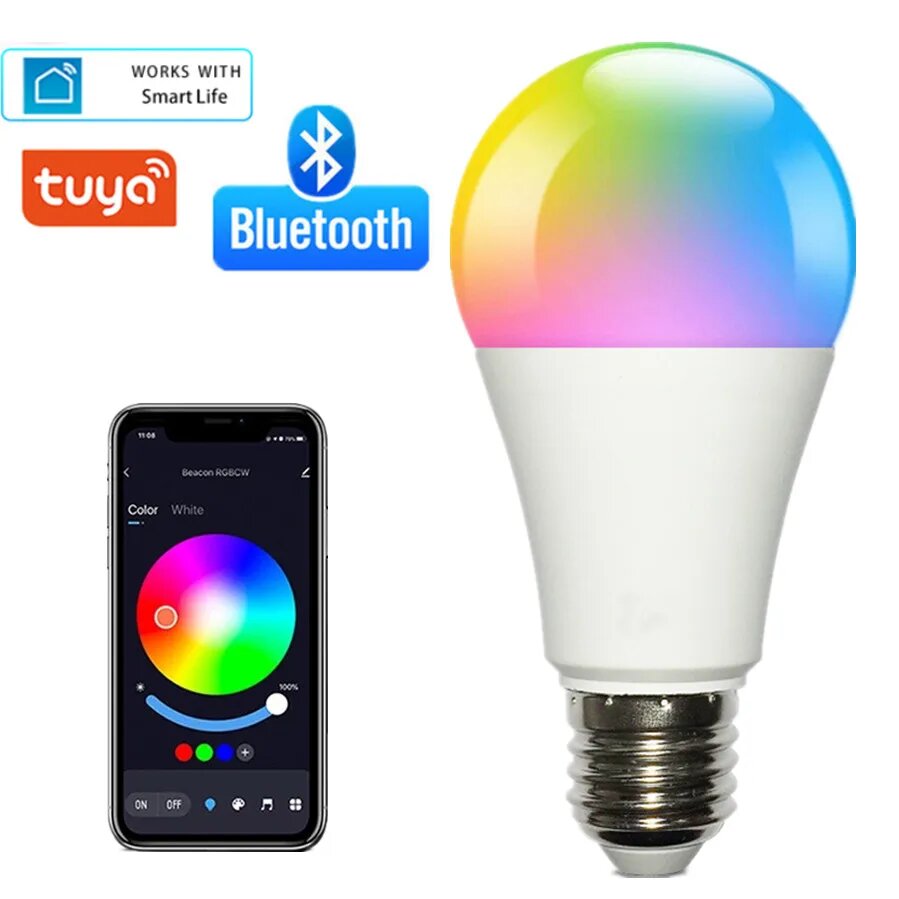 VnnZzo RGB Bluetooth Светодиодная лампа 15 Вт 220V 15W