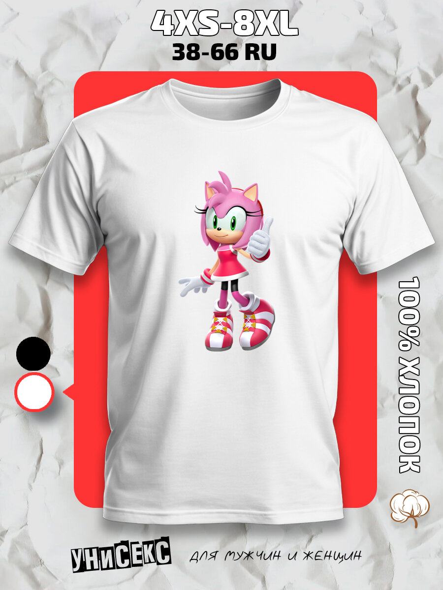 Футболка с принтом Соник Sonic Эми Роуз