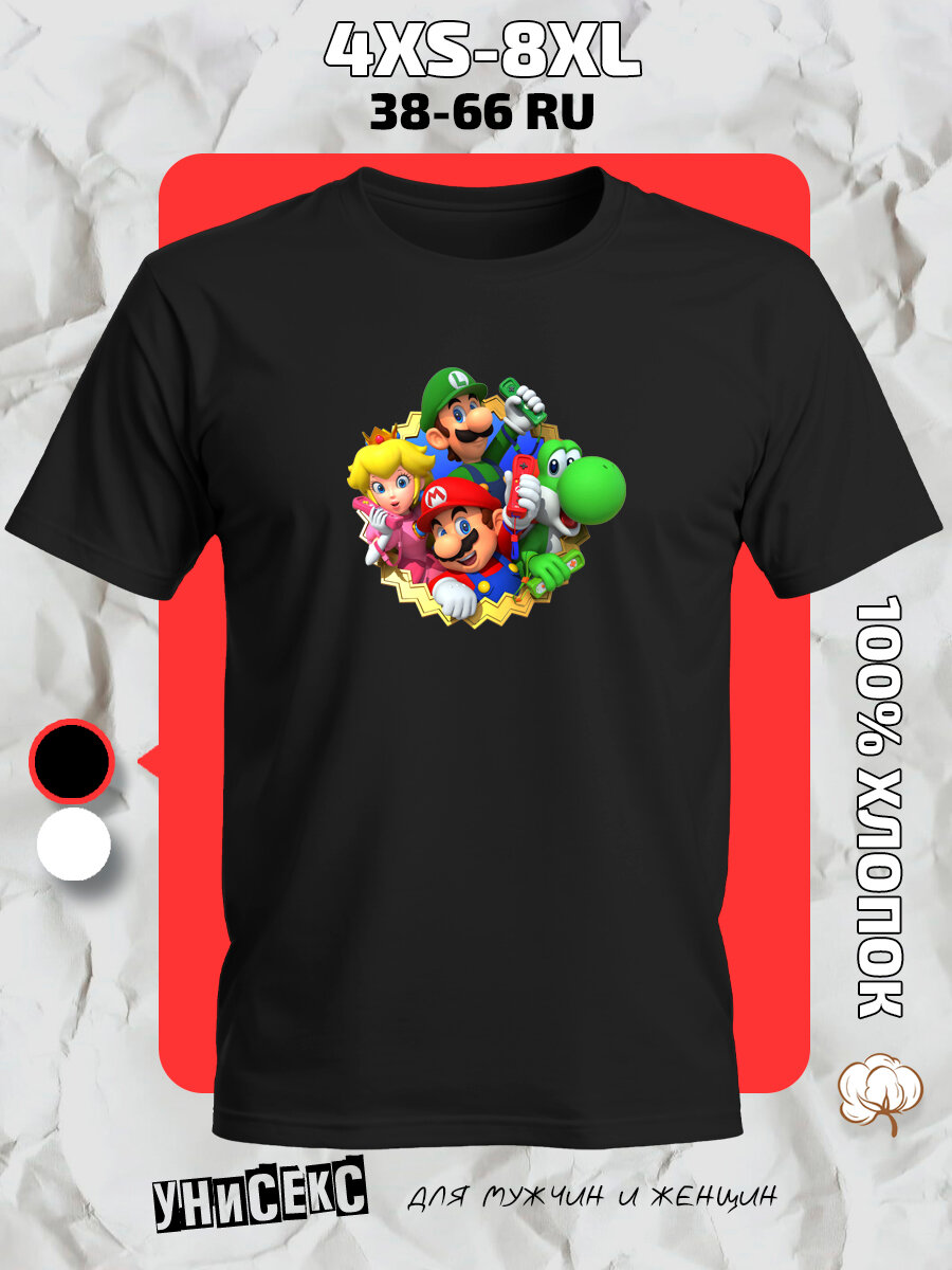 Футболка с принтом Марио Super Mario