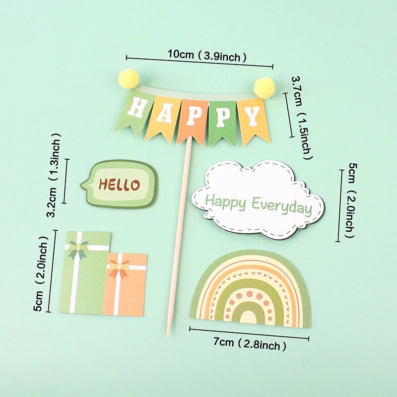 Топперы для торта "Happy Everyday" HB, 6 шт.