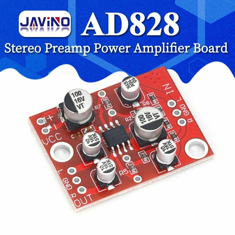 5 В-15 В постоянного тока 12 В AD828 стерео предусилитель плата усилителя мощности модуль предусилителя