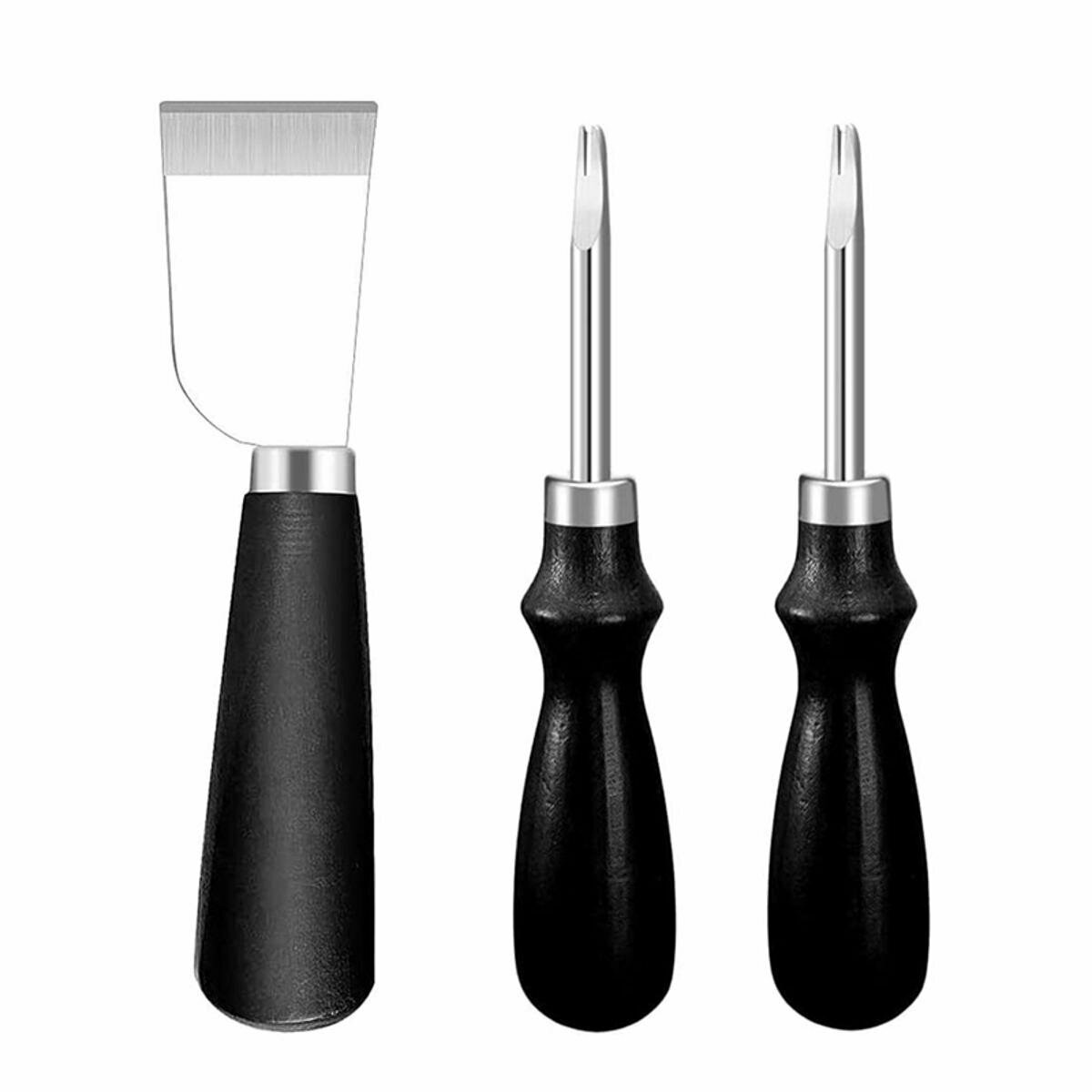 ARELENE 3Pcs Leather Craft Tools Kit, нож для резки кожи с 2 размерами, инструмент для снятия фаски с кромки кожи для резки кожи своими руками