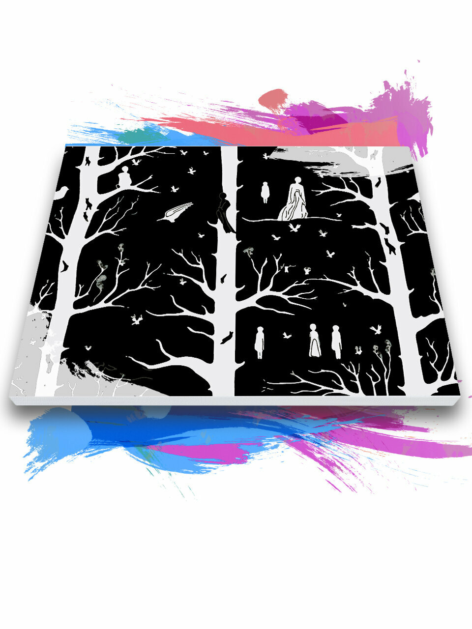 Картина по номерам на холсте Тревожный лес абстракция, 40 х 50 см