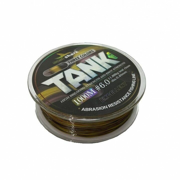 Леска EastShark TANK 3 colors 0.37 мм (10.35 кг), 1000 м
