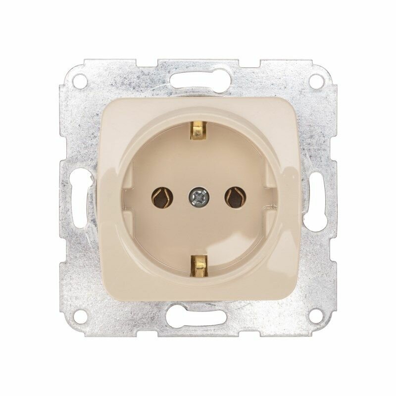 DEA Розетка 1-ая с/з з/ш с/у 16А мех. Беж KRANZ