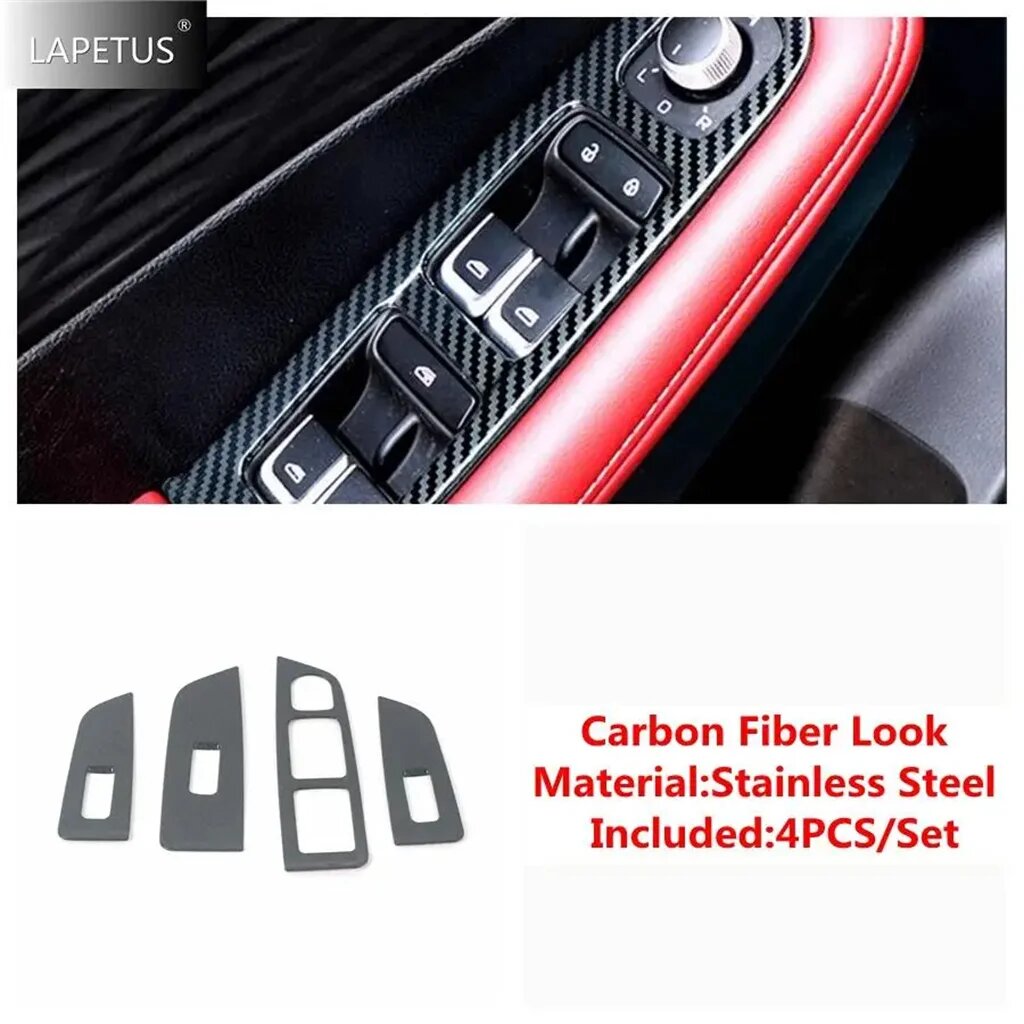 Дверь автомобиля, оконное стекло, подъемная панель, кнопка переключателя, рамка, декоративная крышка для Geely Coolray SX11/BelGee X50 2022 2023, аксессуары Carbon Fiber Look