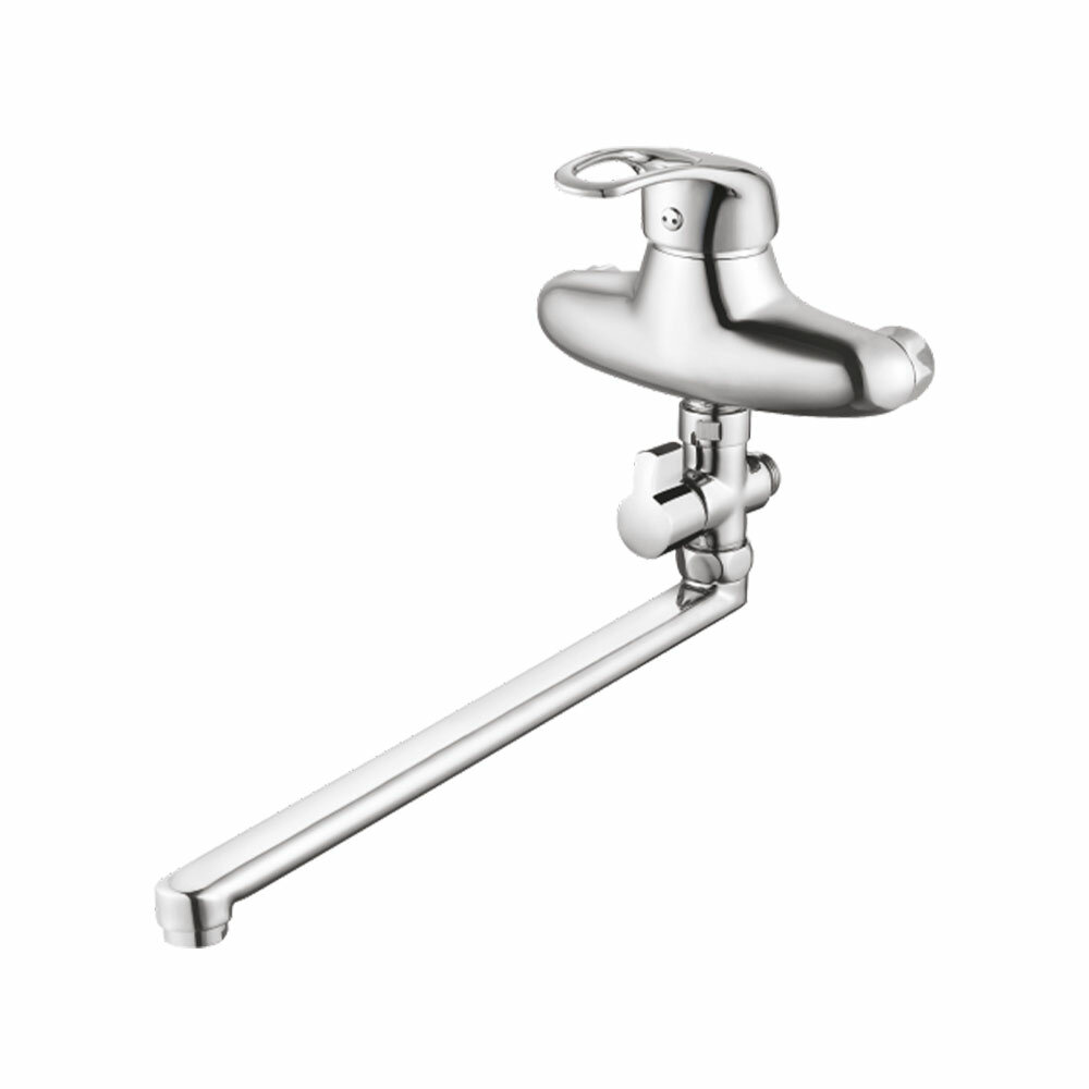 Смеситель для ванны и душа из латуни с лейкой и шлангом Ganzer Angelika GZ08041