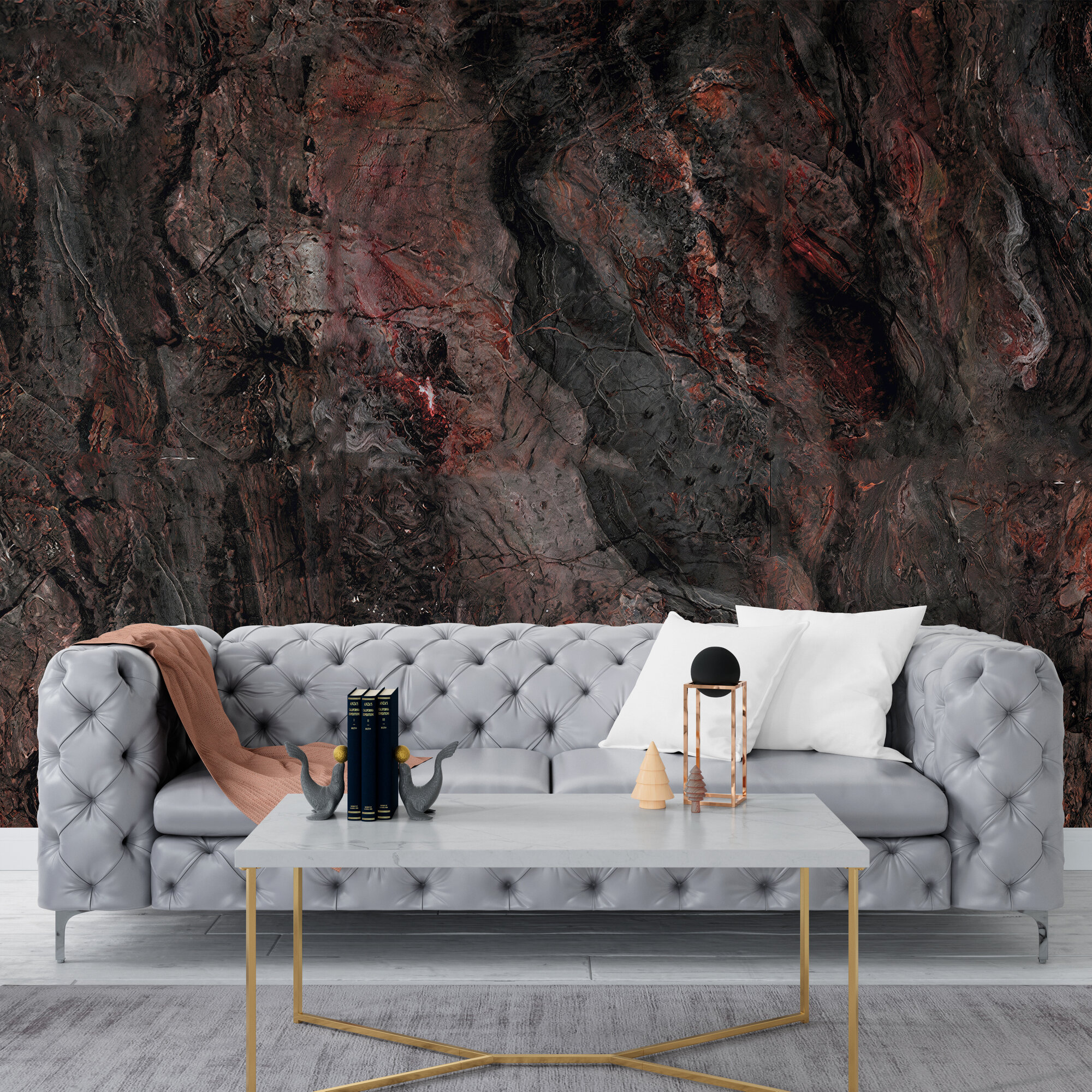 Гибкий мрамор "Блэкрок" полотно №1; 1420х2850; 4,047 кв. м.