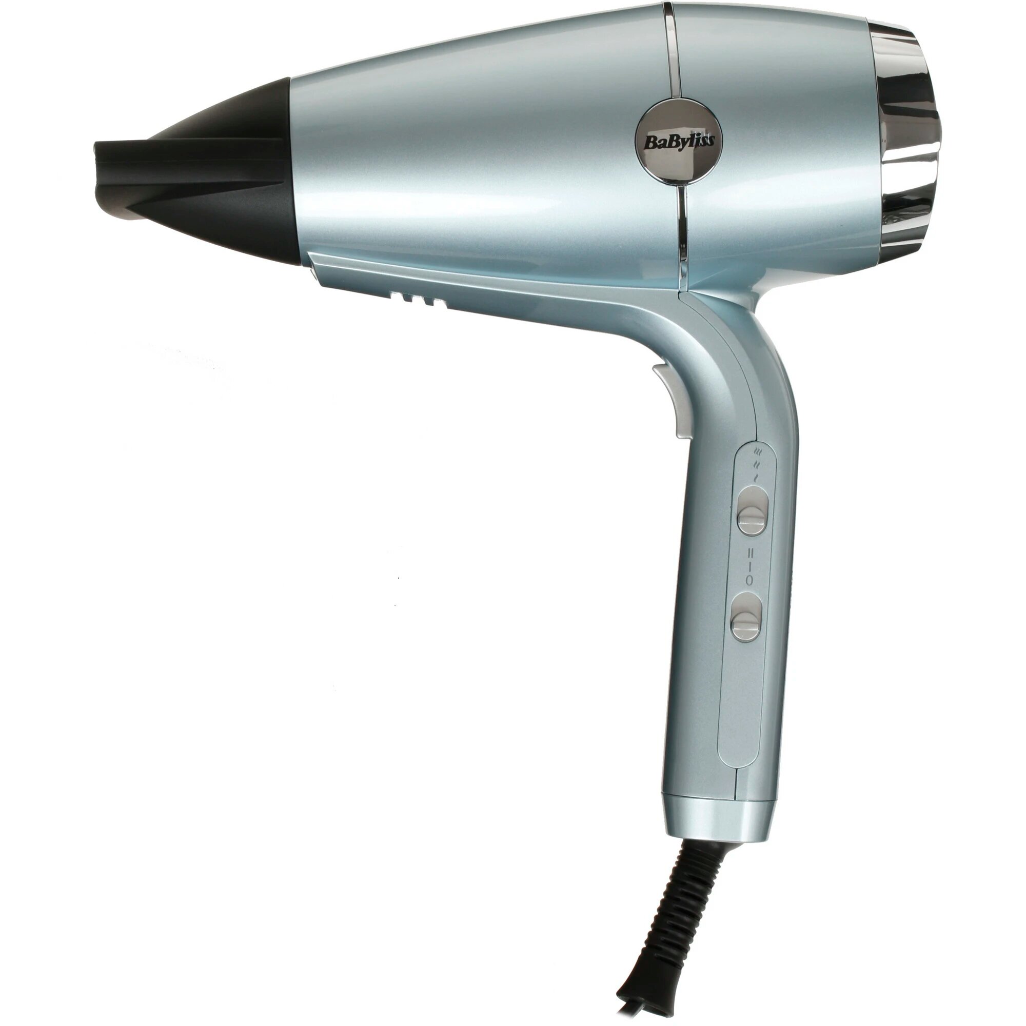 Фен BaByliss D773DE, 2100Вт, 4 режима, ионизация, голубой/черный