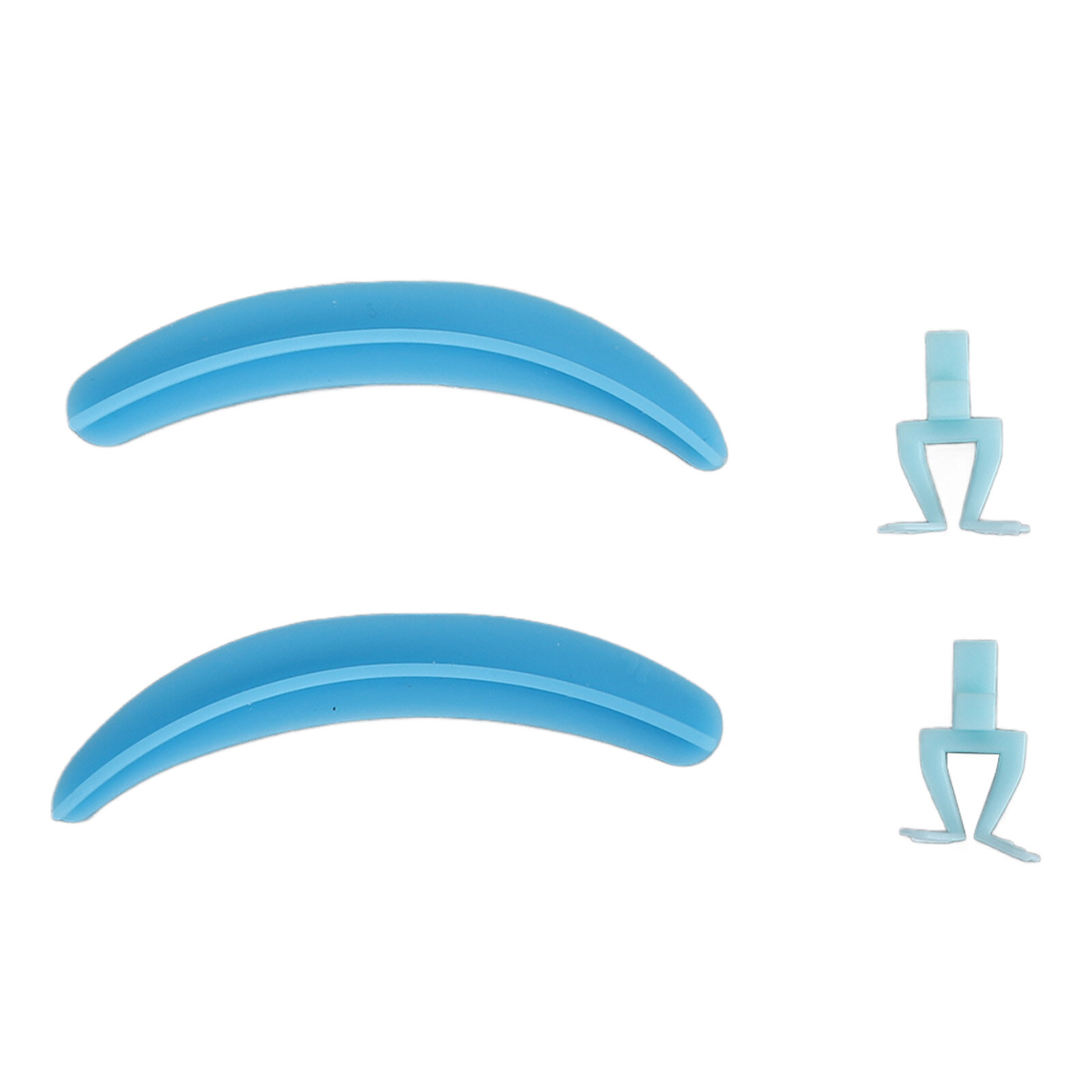 Eyelash Separator Tool Washable Reusable Silicone Base and Legs Lash Extension Assisted for Beauty Salon Blue