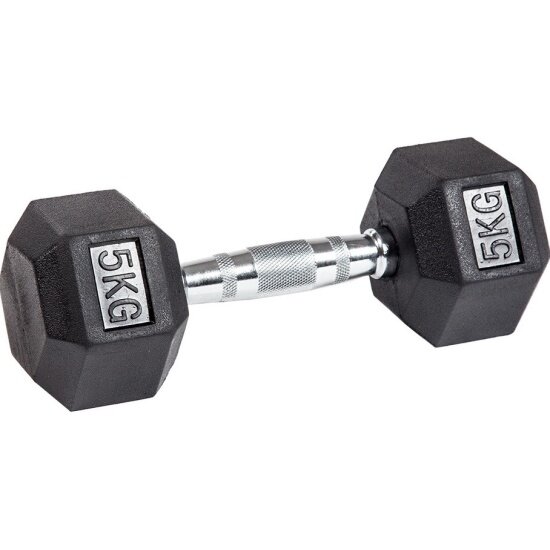 Гантель неразборная Victoryfit гексагональная 5 кг