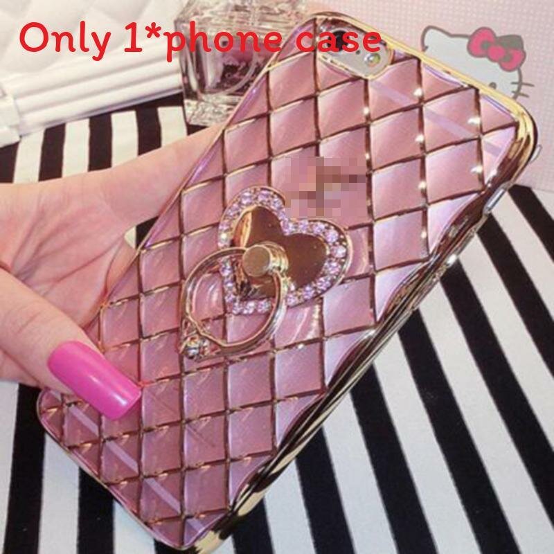 Роскошный защитный кейс для воды durl water drill crystal hard case для 5 6 7 plus розовое сердце 5