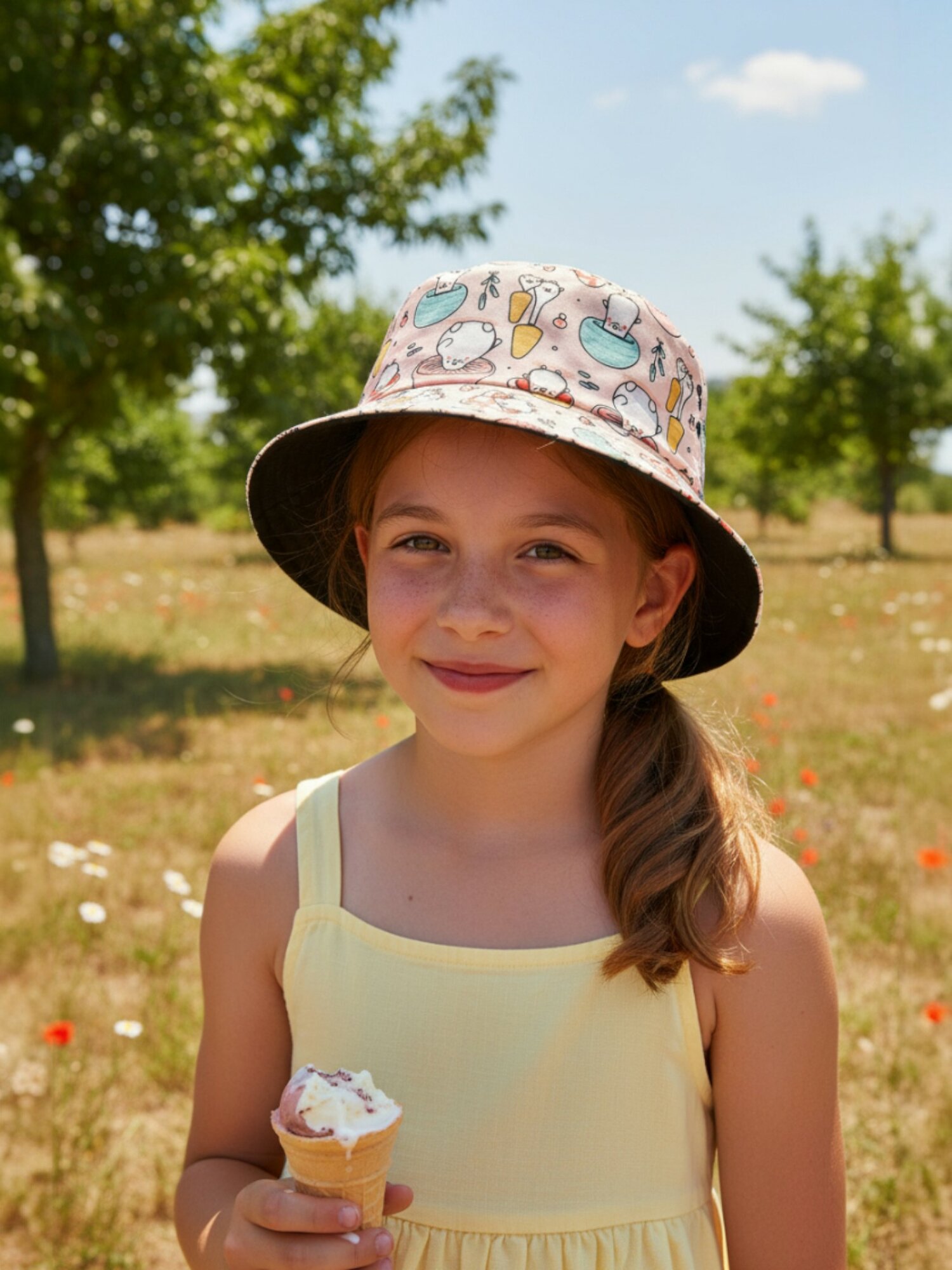 Панама грибочки для девочек