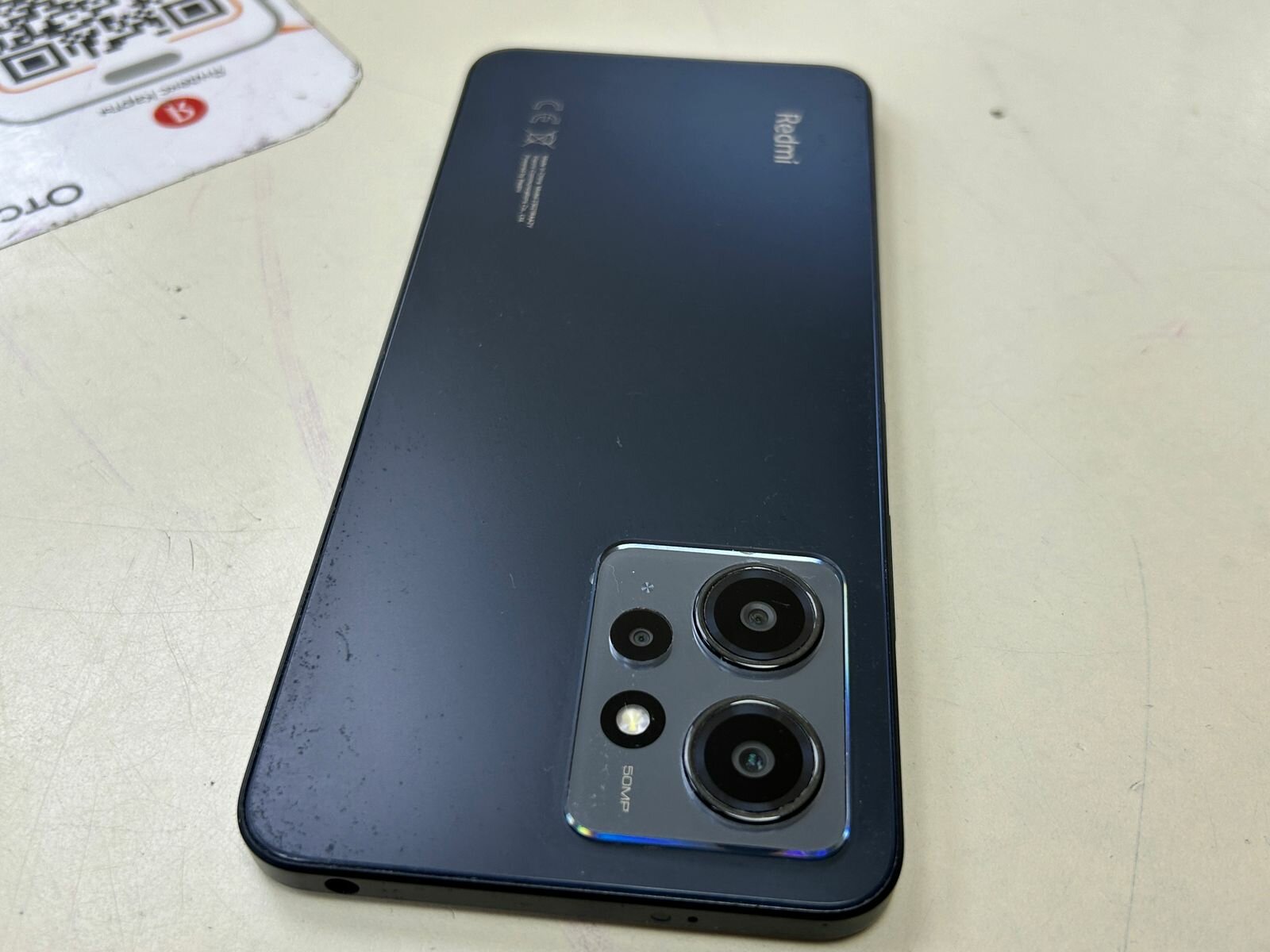 Смартфон Xiaomi Redmi Note 12 4G 6/128 ГБ RU, Dual nano SIM, Onyx Gray, (Б/У), уценка