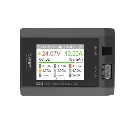 Зарядное устройство ToolkitRC M8P 600W 20A для балансировки цветного экрана для батареи 1 - 8S Lipo - LiHV Lion NiMh Pb