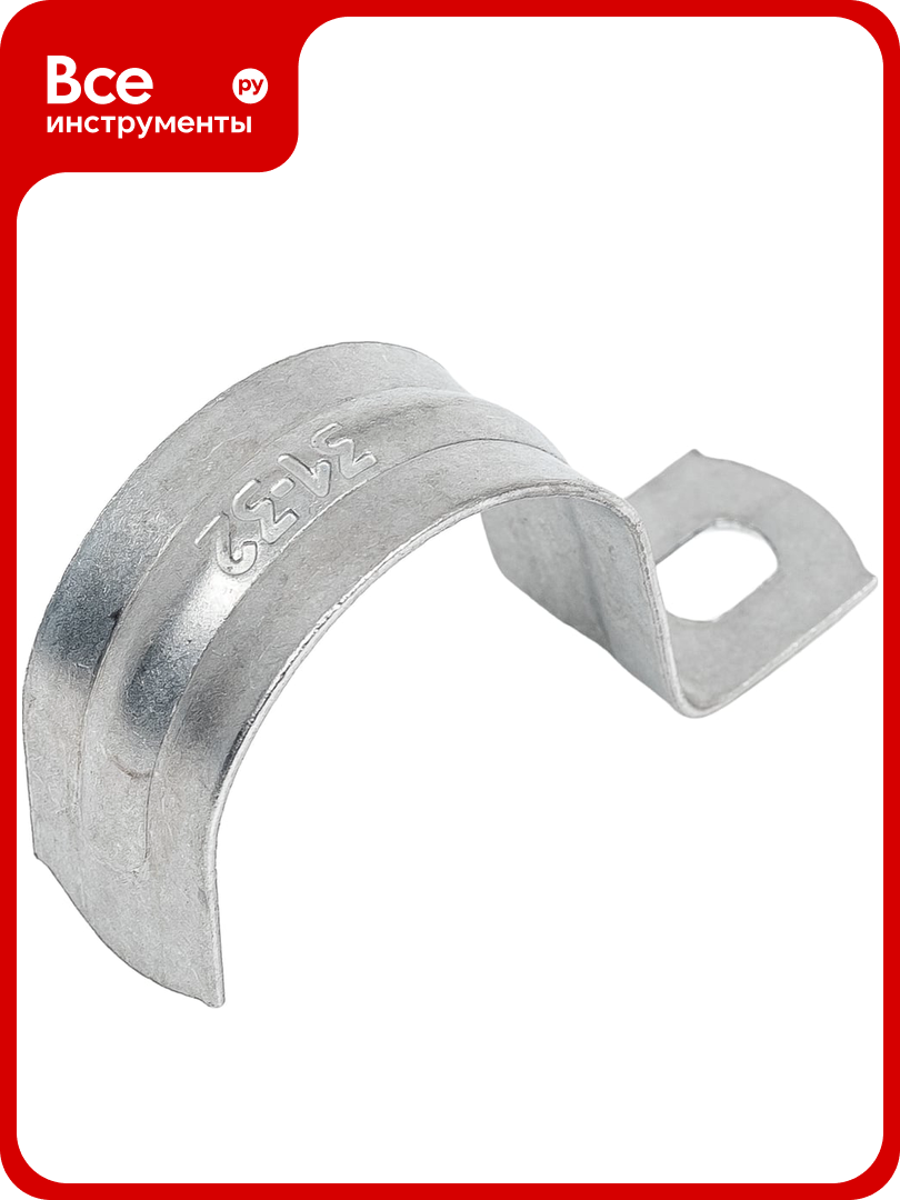 Металлические скобы для крепления металлорукава СВЕТОЗАР d=25 мм, 50 шт. 60211-25-50, 25 мм,