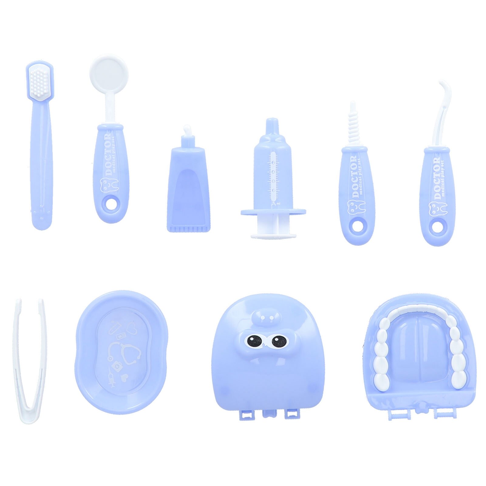 Детский набор игрушек "Доктор": имитирующий стоматологию, игровой дом для ролевых игр, аптечка, стетоскоп, синий цвет