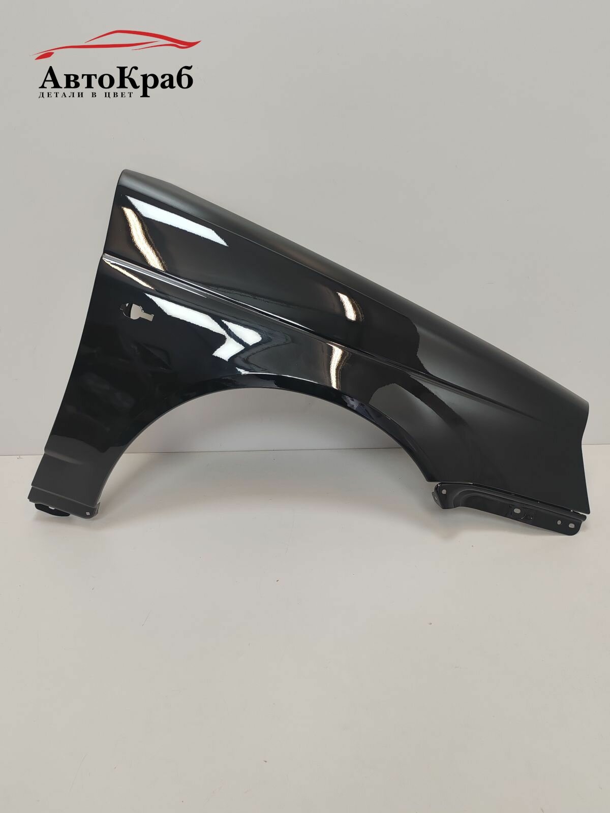 Крыло переднее правое металлическое в цвет для Лада Приора 2007 - 2018 г. 665 - космос, черно синий