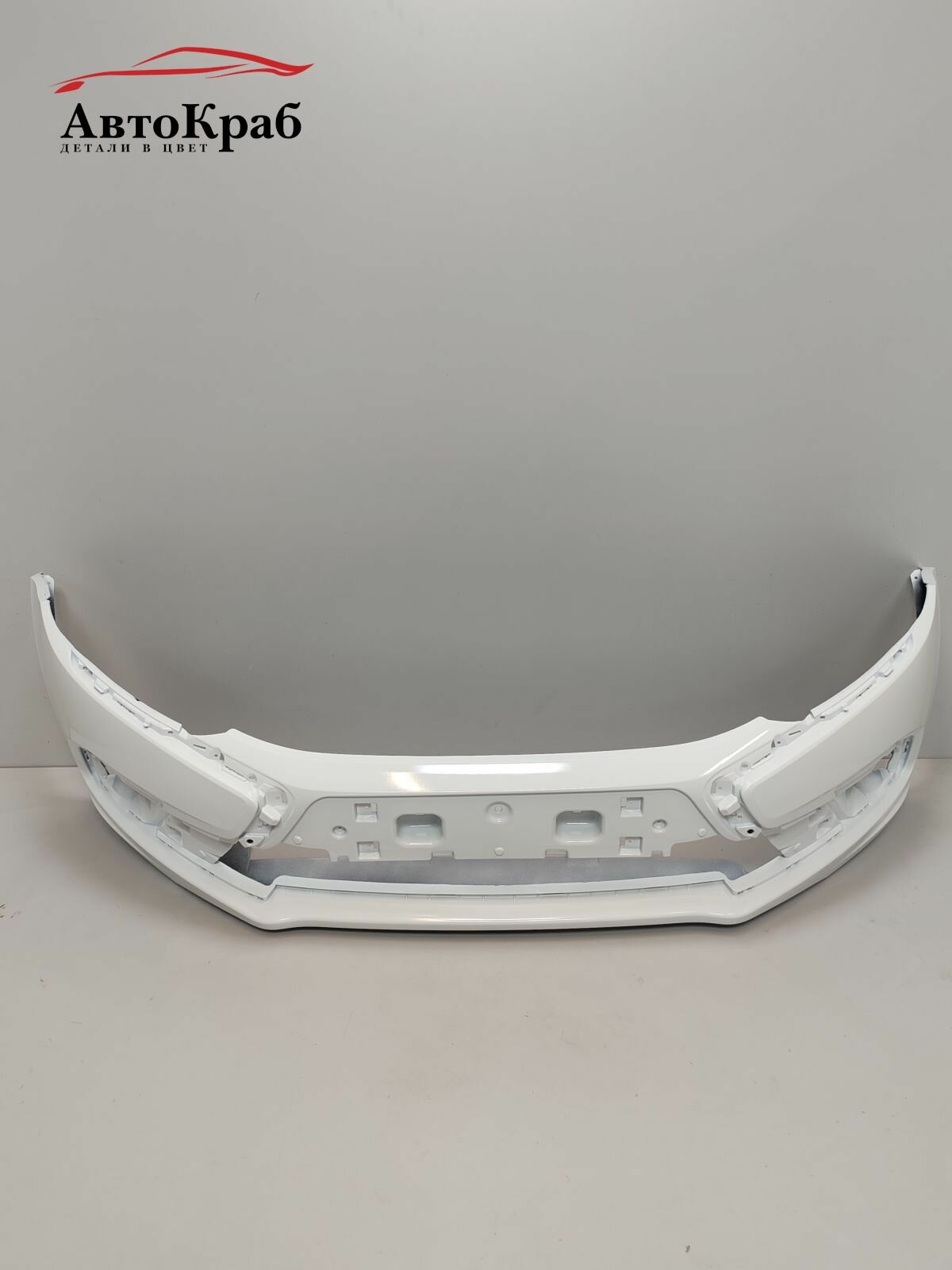 Бампер передний в цвет для Лада Гранта FL рестайлинг 2022 - 2025 г. 221 - ледниковый, белый