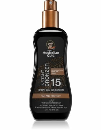 Средство солнцезащитное Australian Gold Spray Gel Sunscreen With Instant Bronzer, 237 мл