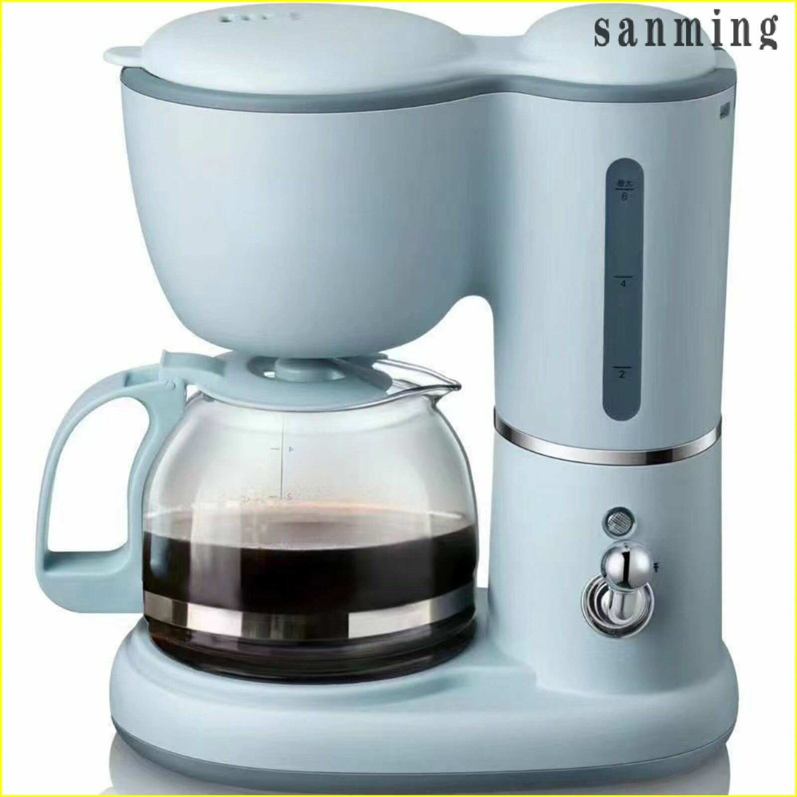 Кофеварка рожковая капельная кофеварка, синий