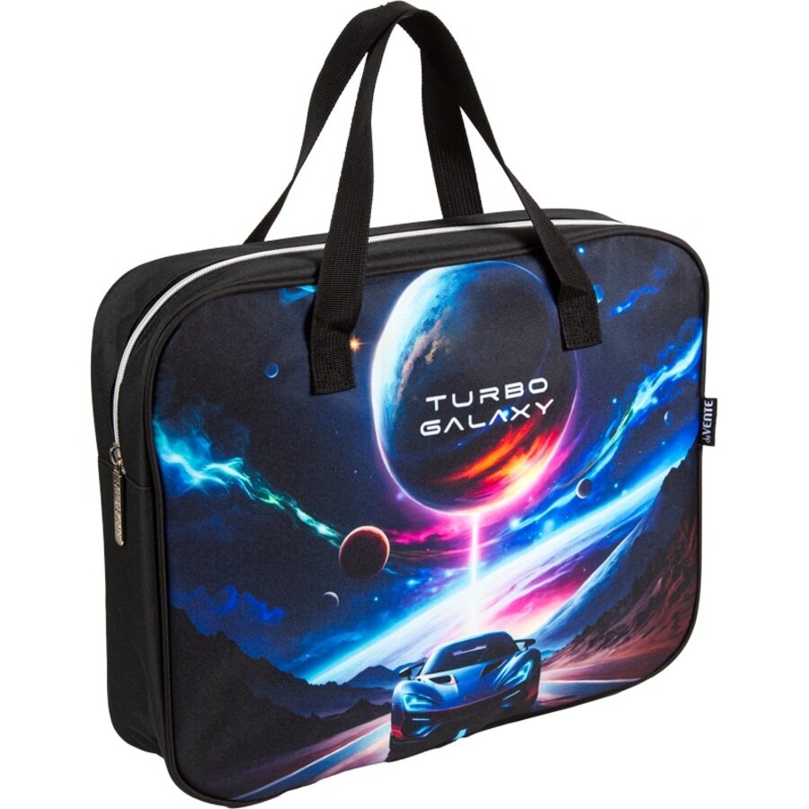 Папка текстиль А4 1отд. молния сверху Turbo Galaxy ручки внутр. карман deVENTE 8057671 (муж)