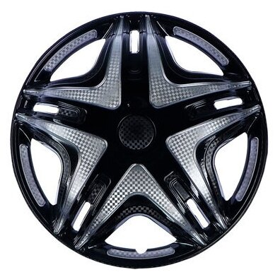 Колпаки R16 Дакар Super Black передние STAR 2шт карбон