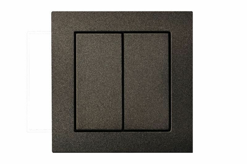 LIREGUS Выключатель Двухклавишный Антрацит LIREGUS EPSILON