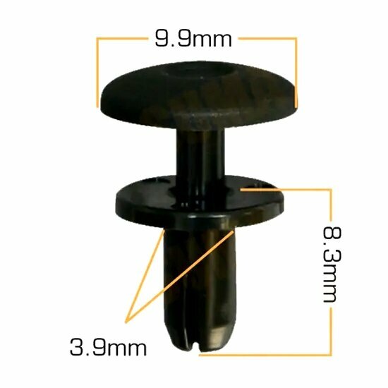 Клипсы крепежные автомобильные Subaru (OEM 909130003) KJ-1903, 10 шт.