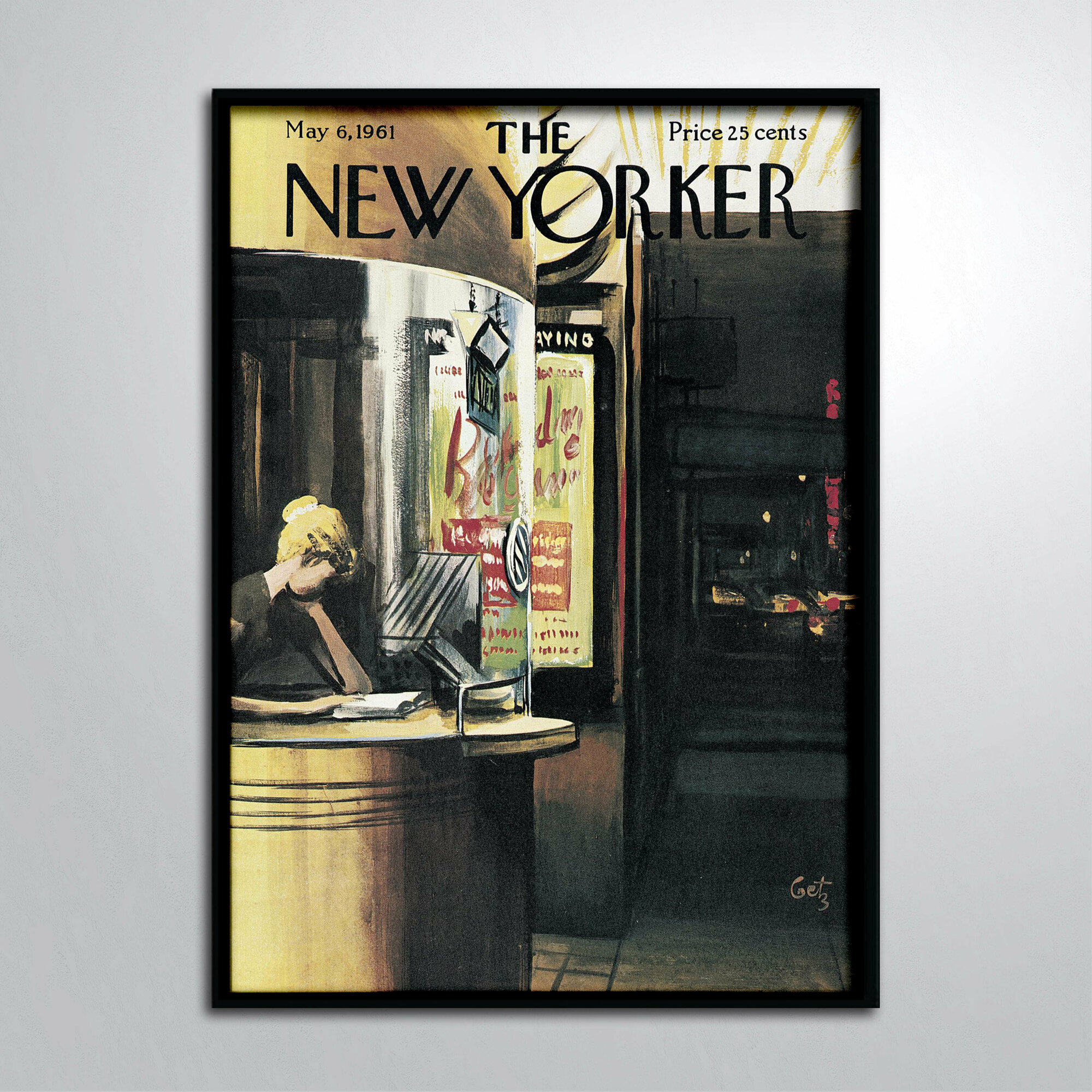 Постер без рамы/Постер для интерьера/Плакат Винтажный Журнал Нью Йоркер The NEW YORKER 6 май 1961 г (А2/420х594)
