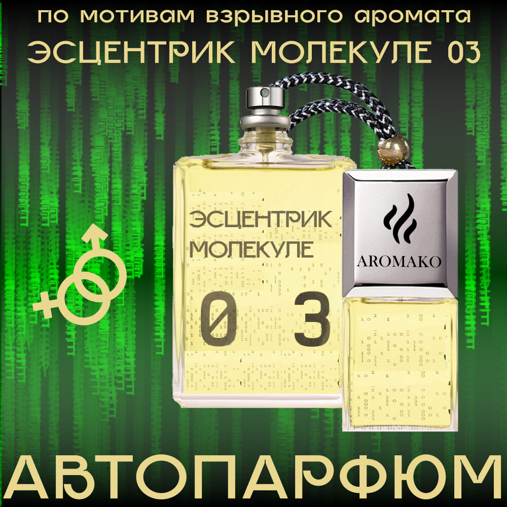 Ароматизатор Aromako для машины Молекулярность 3, вонючка в машину, бочонок 8 мл