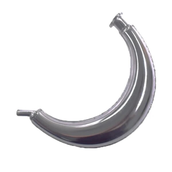 40 мм банановый глушитель, выхлопная труба, хромированная модернизация для 49cc 60cc 66cc 80cc 2-тактный двигатель, моторизованный велосипед серебристый